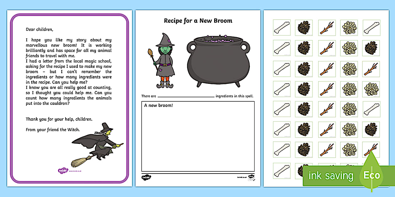 A New Broom Counting Spell Resource Pack (teacher made)