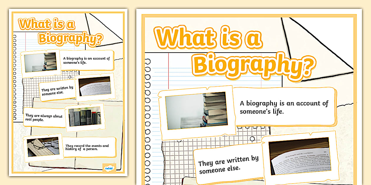 What is a Biography? Display Poster (teacher made) - Twinkl