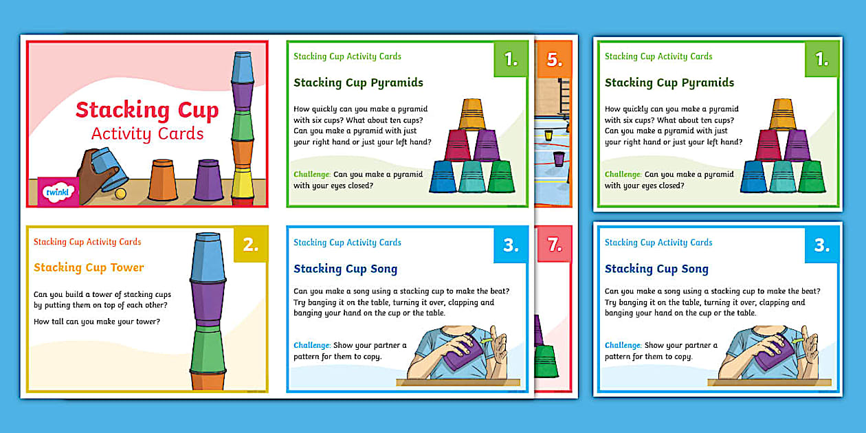 KS2 Stacking Cup Activity Cards (teacher made) - Twinkl