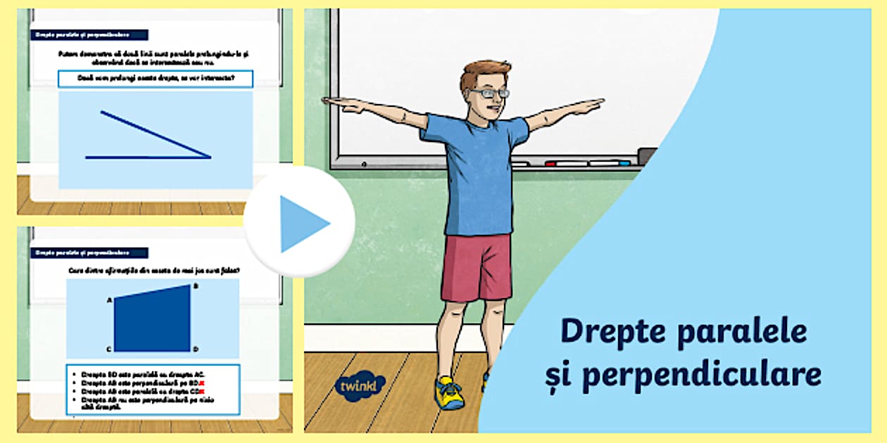 Drepte paralele și perpendiculare | Geometrie | Twinkl