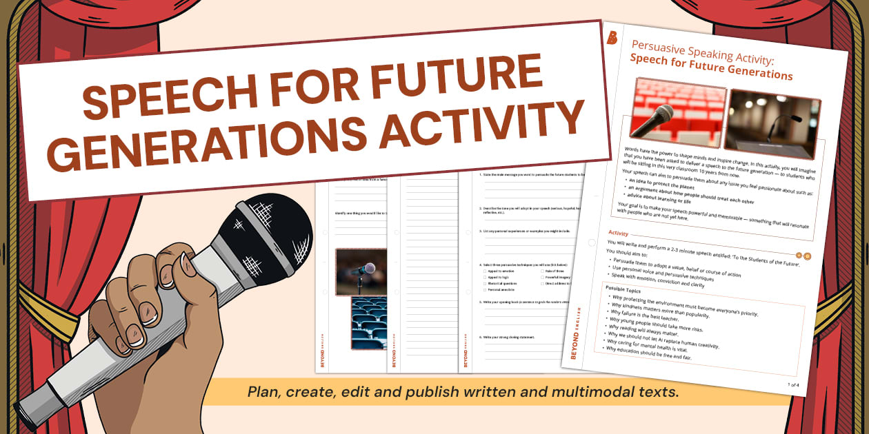 Persuasive Speaking Activity: Engage Future Generations