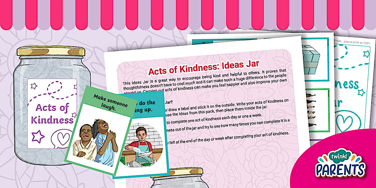 Kindness Jar | Acts of Kindness: Ideas Jar Activity