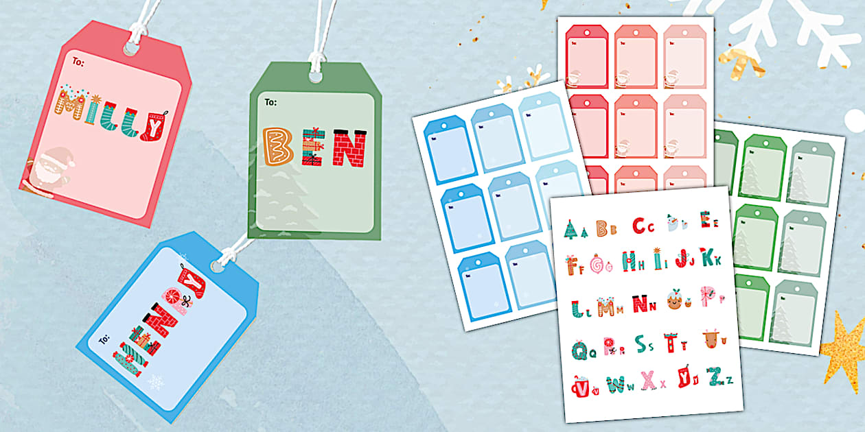 Editable Christmas Name Gift Tag | Twinkl Party - Twinkl