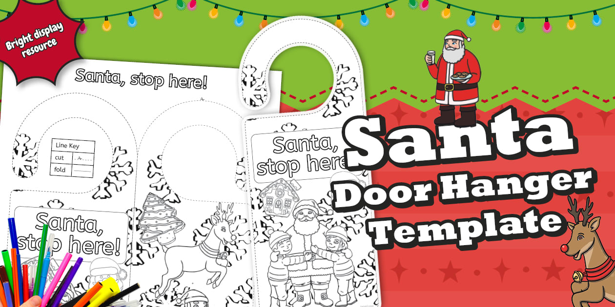 Santa Door Hanger Template