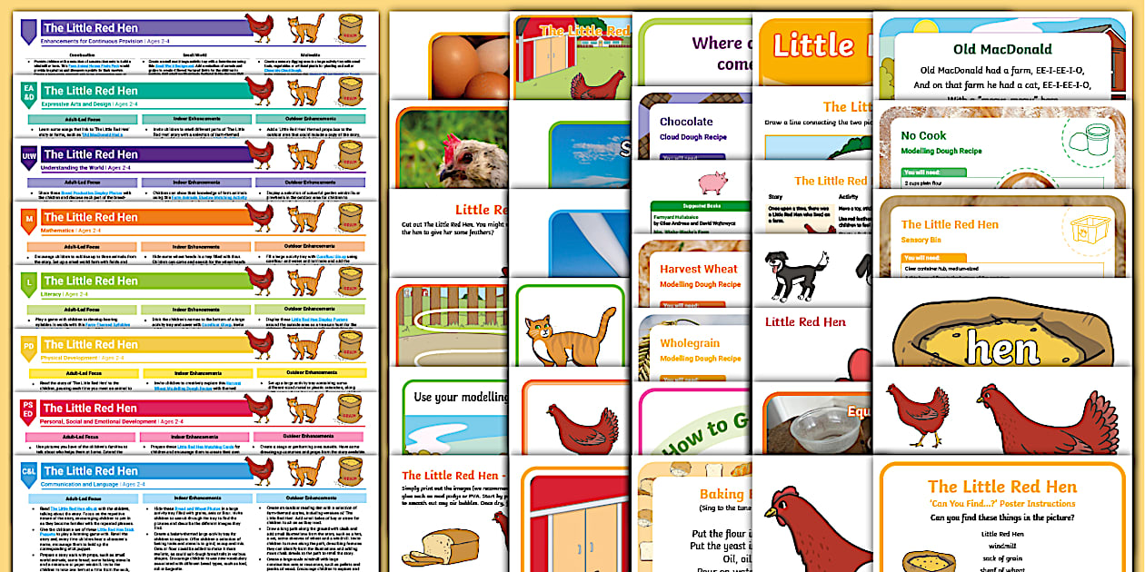 Kindergarten Little Red Hen Planning and Resource Pack (2-4)