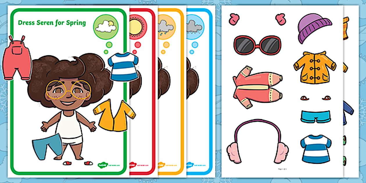 Editable Seren's Seasons: Dress Seren for the Season Activity