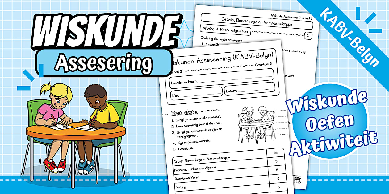 Graad 3 - Wiskunde - Kwartaal 3 - Assessering (KABV-belyn)