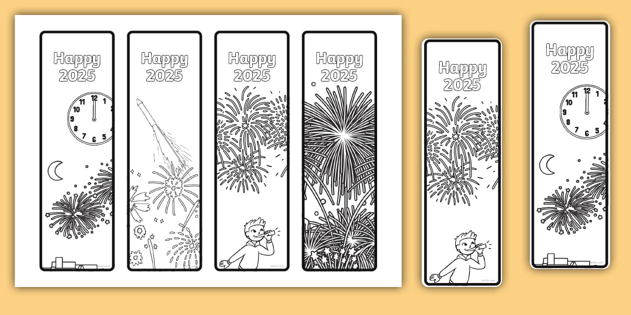Bookmark Colouring Template 2025 | Twinkl South Africa