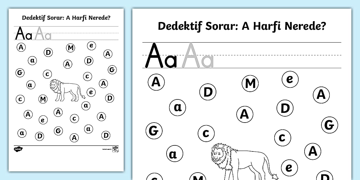Dedektif Sorar: A Harfi Nerede?-Twinkl
