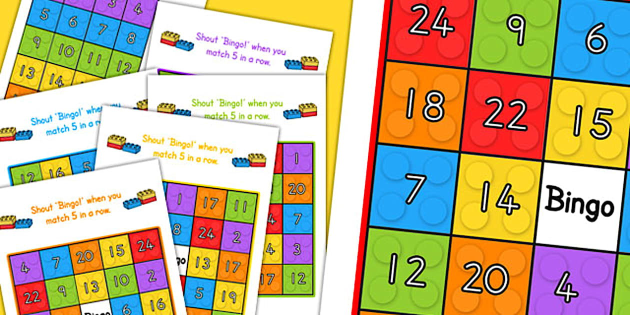 Building Bricks Themed Bingo (professor feito) - Twinkl