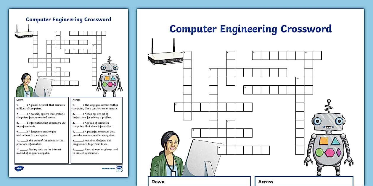 Computer Engineering Crossword (teacher made) - Twinkl