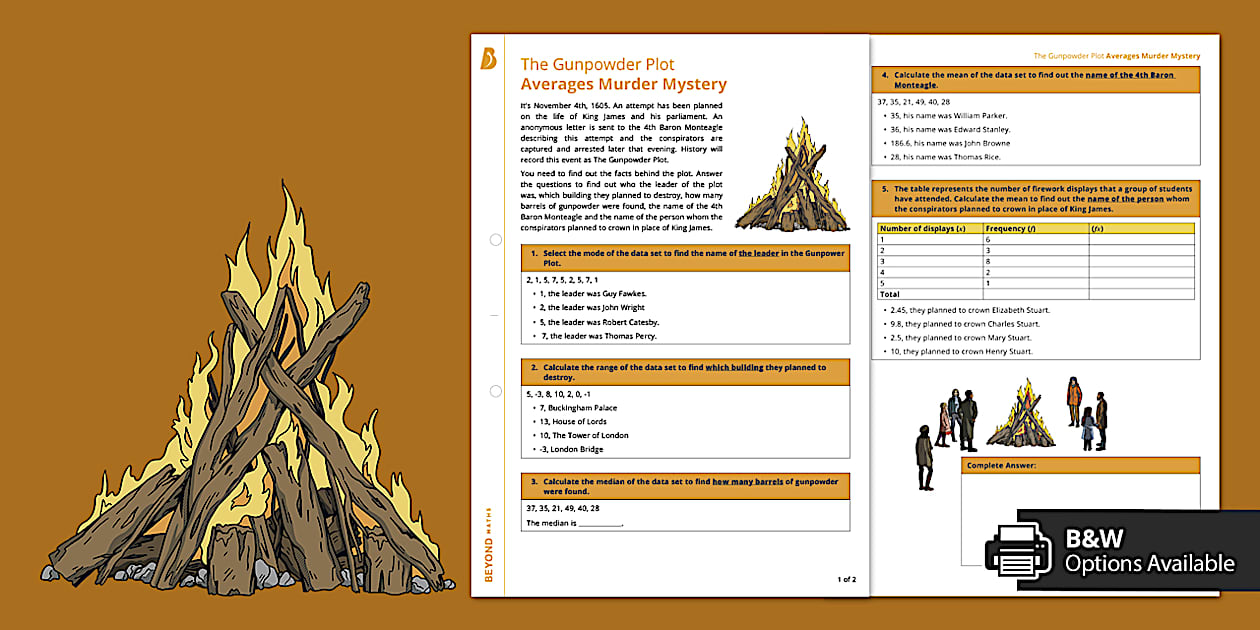 👉 Averages Gunpowder Plot Murder Mystery | Beyond Maths