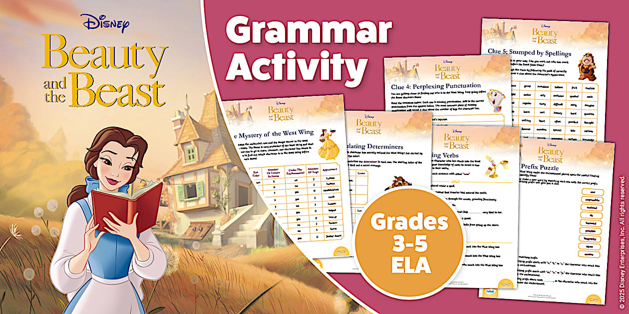 Beauty and the Beast: Grammar Mystery for 3rd-5th Grade
