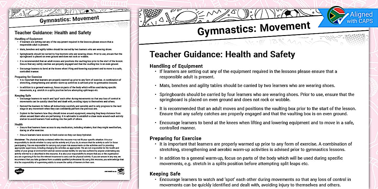 Grade 5 Term 3 Physical Gymnastics Health and Safety
