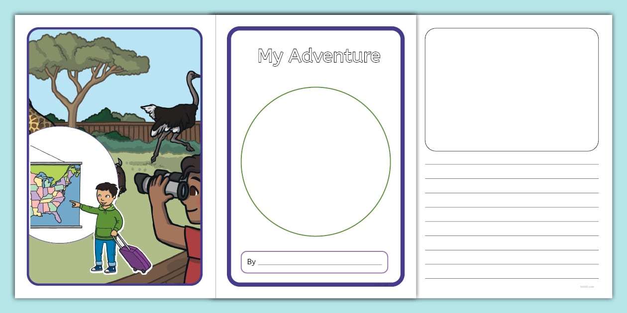 My Adventure Book Writing Frame (teacher made) - Twinkl