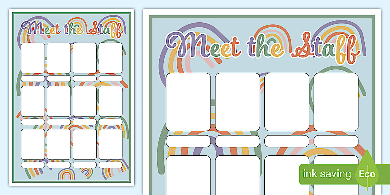 Meet The Staff Display Poster (teacher made) - Twinkl