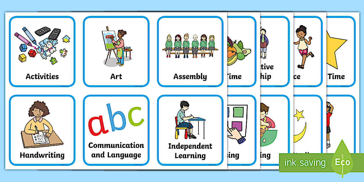 Kindergarten Pre Primary Visual Timetable (teacher made)