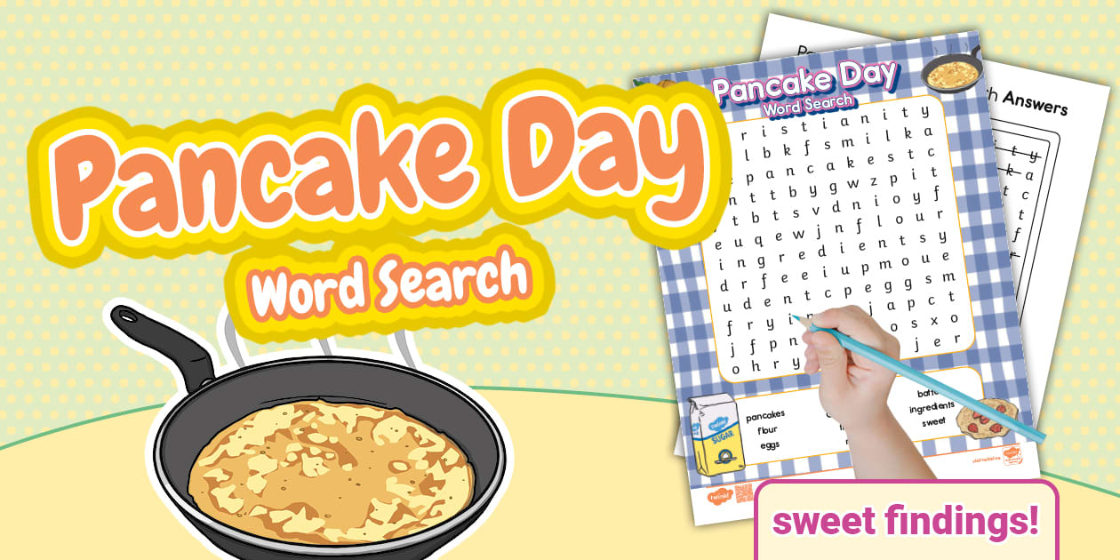 * NEW * Pancake Day Word Search