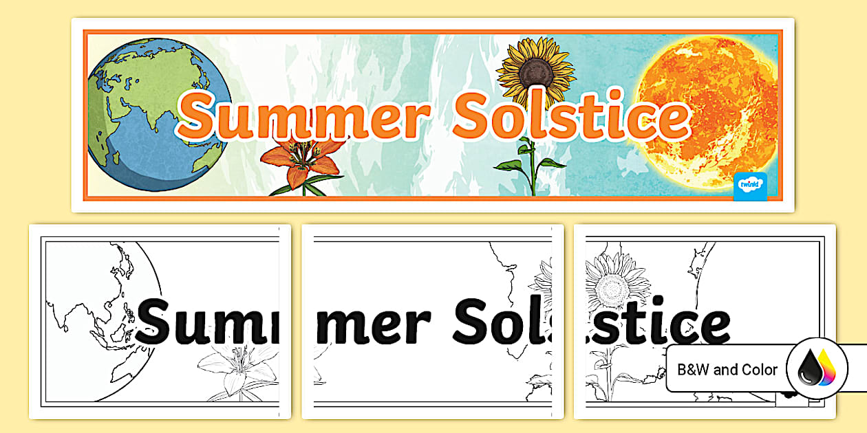 Summer Solstice Banner (teacher made) - Twinkl