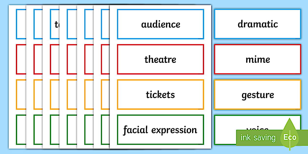 Drama Word Cards (teacher made) - Twinkl