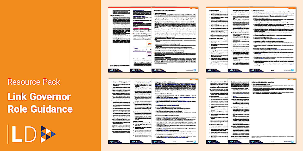 Link Governor Role Guidance Pack - SLT (teacher made)