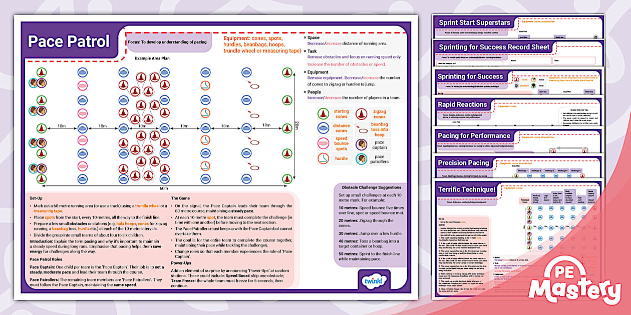 PE Mastery: Year 7 Athletics Activities Pack - Running