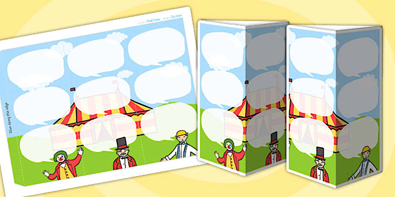 Editable Circus Themed Standing Tabletop Targets - Twinkl