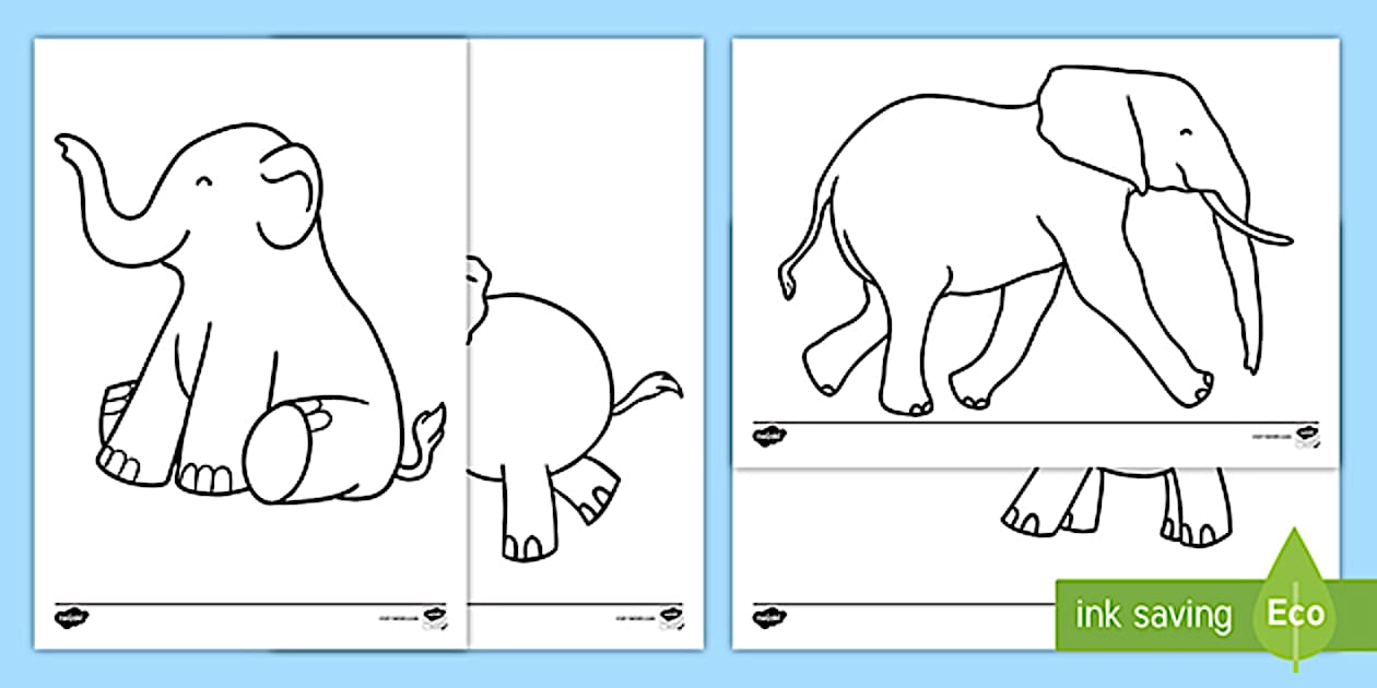 Baby Elephant Colouring Pages - Parents - Colouring - Twinkl