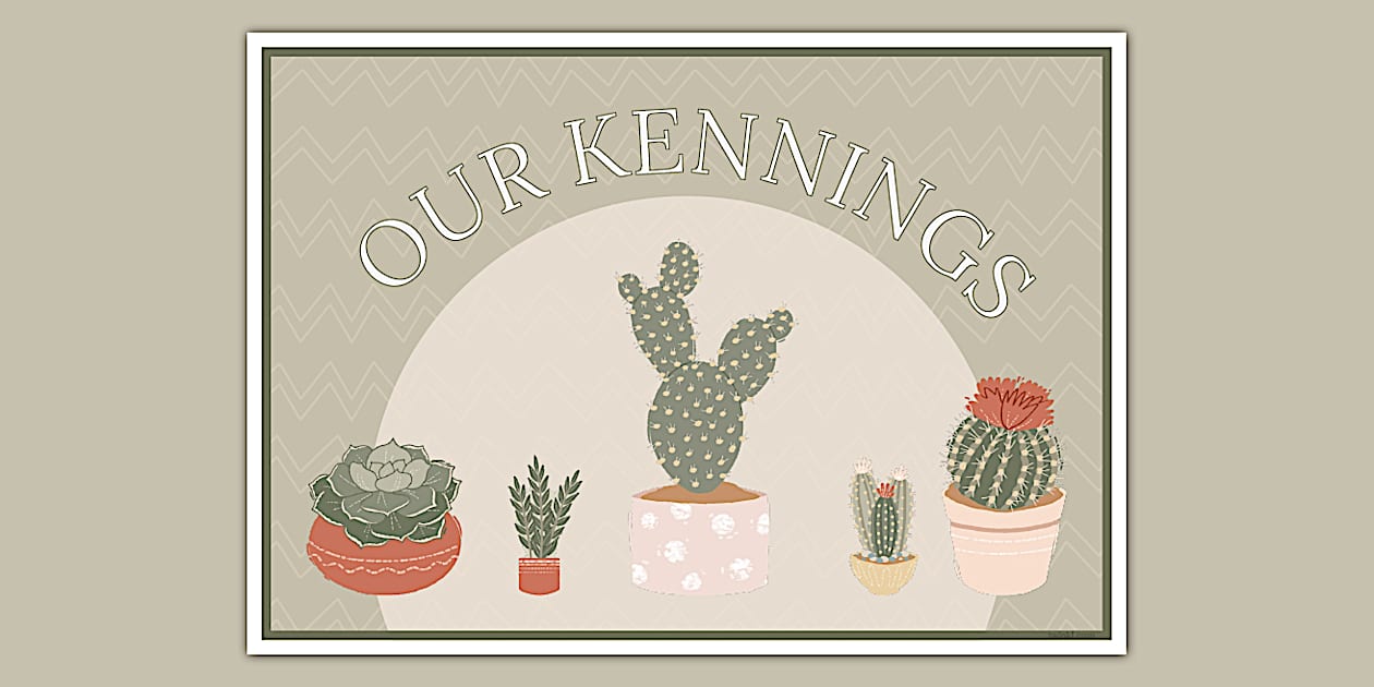 Succulents-Themed Our Kennings Display Poster