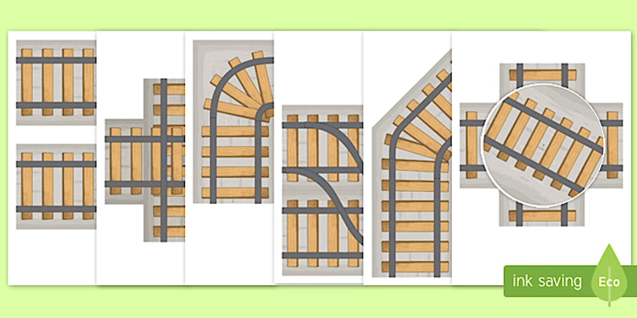 Black and White Print and Build Your Own Train Track