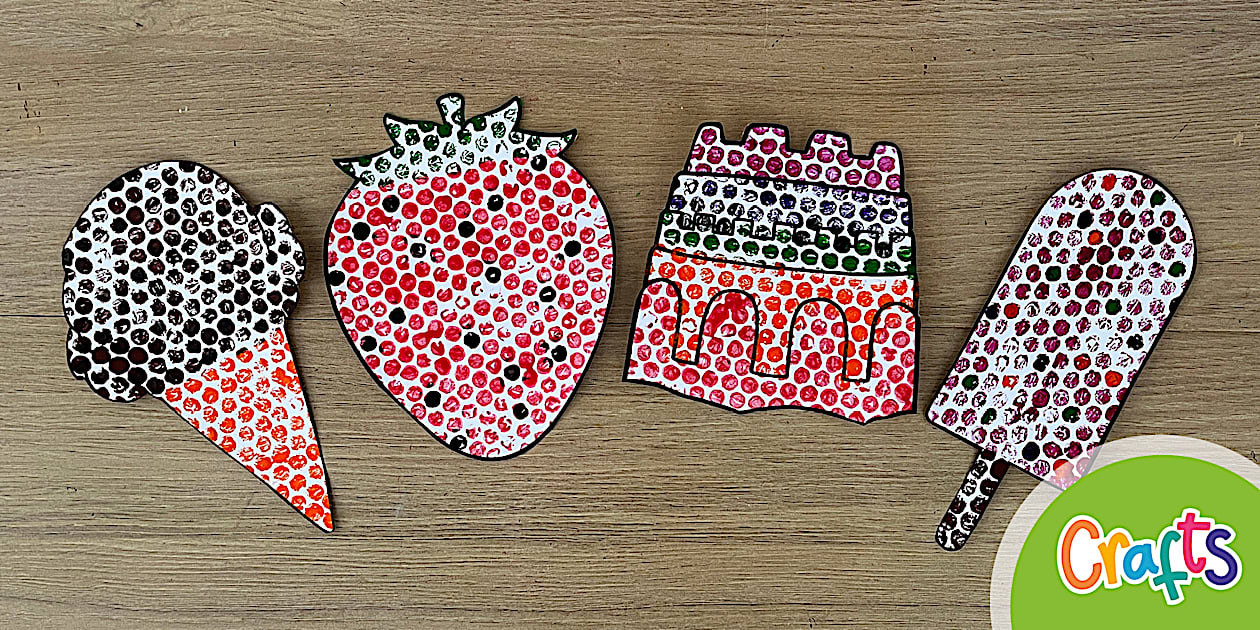 Summer Printing Craft (teacher made) - Twinkl