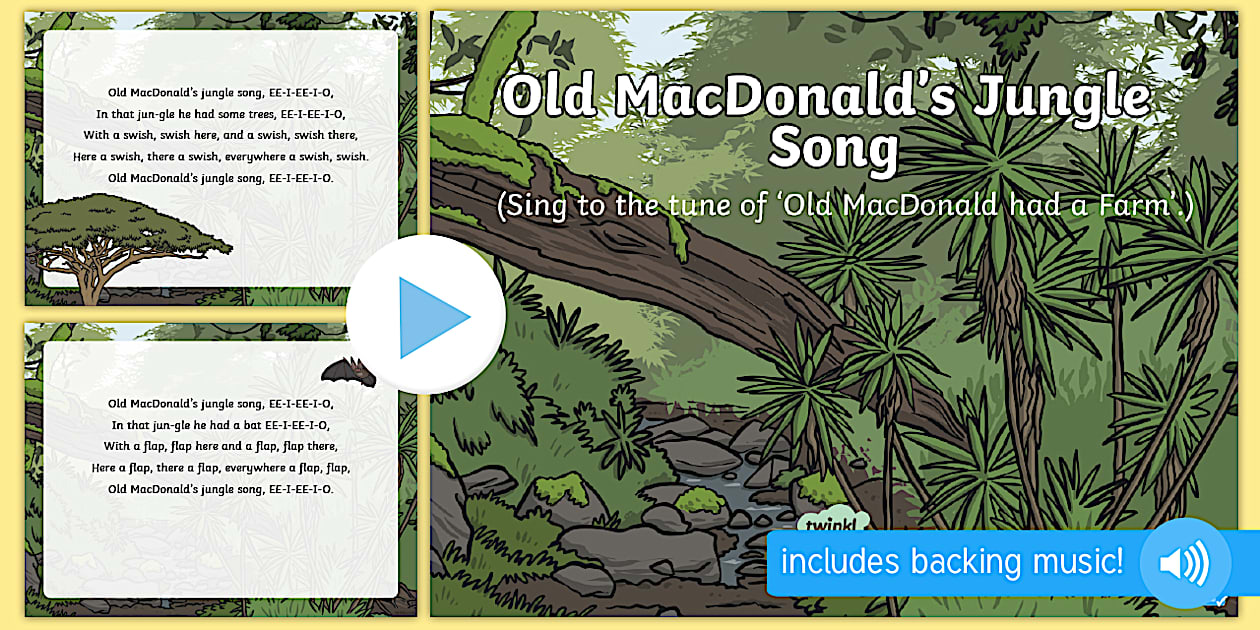 Old MacDonald's Jungle Song PowerPoint (Lehrer gemacht)