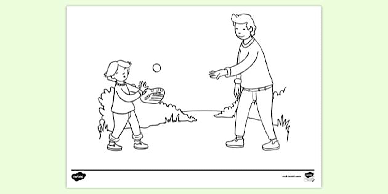 Baseball Field Colouring Page | Colouring Sheets - Twinkl