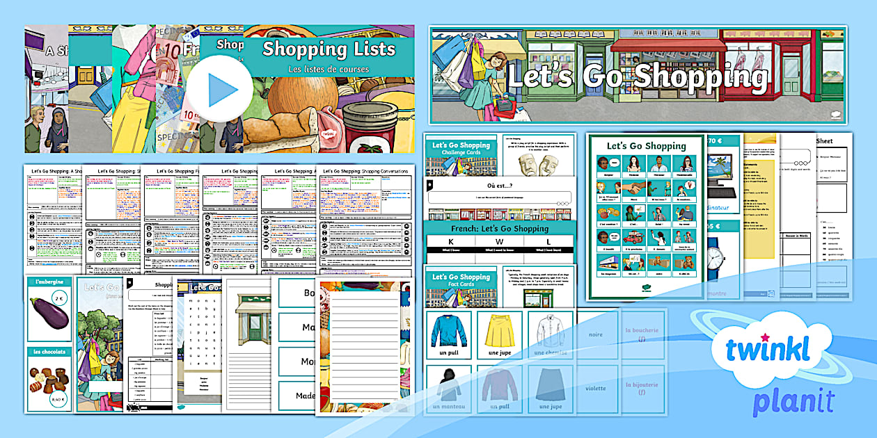 To go shopping in French - Let's Go Shopping KS2 Unit Pack