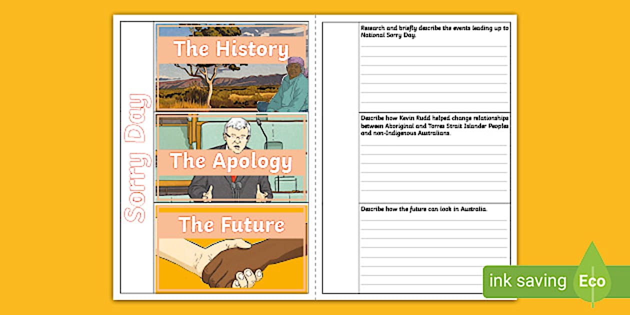 National Sorry Day Flapbook - Australian Primary Resources