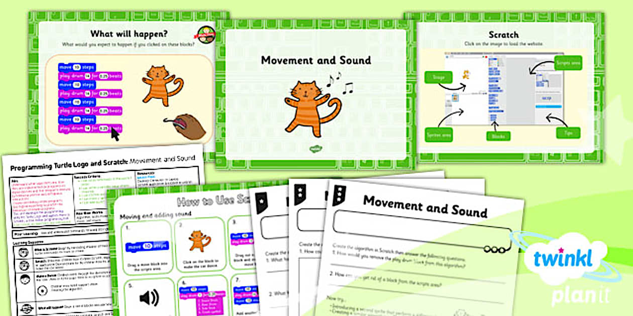 Computing: Programming Turtle Logo and Scratch: Movement and Sound Year 2