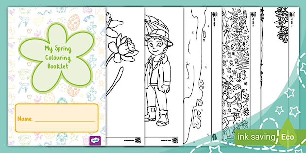 Spring-Themed Colouring Booklet (l'enseignant a fait)