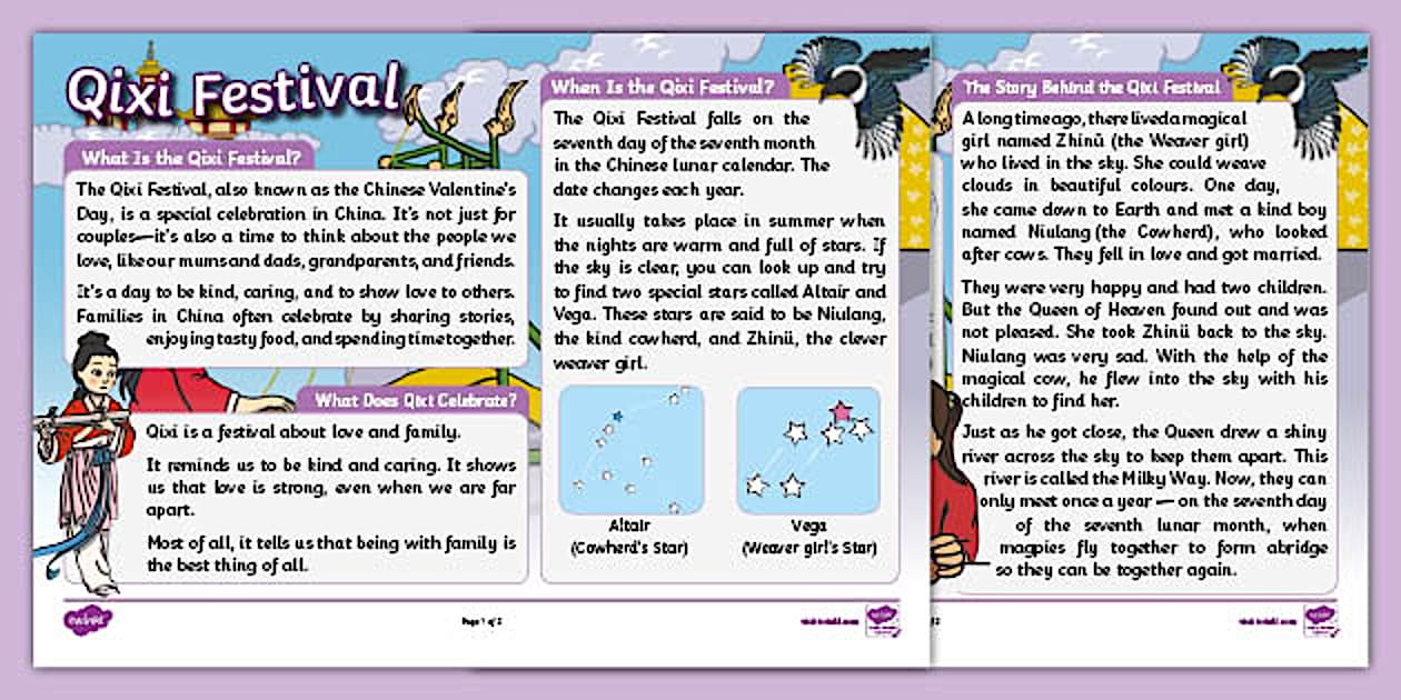 Qixi Festival Fact File (teacher made) - Twinkl