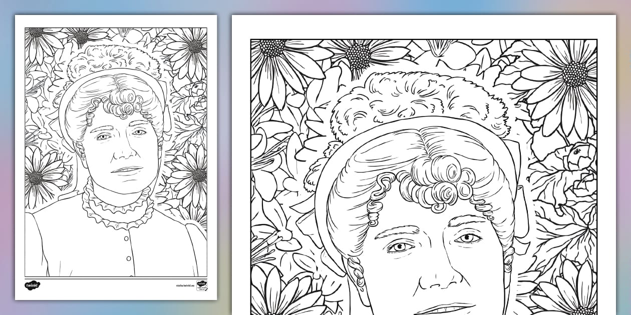 Hoja de colorear: Rosalía de Castro (teacher made) - Twinkl