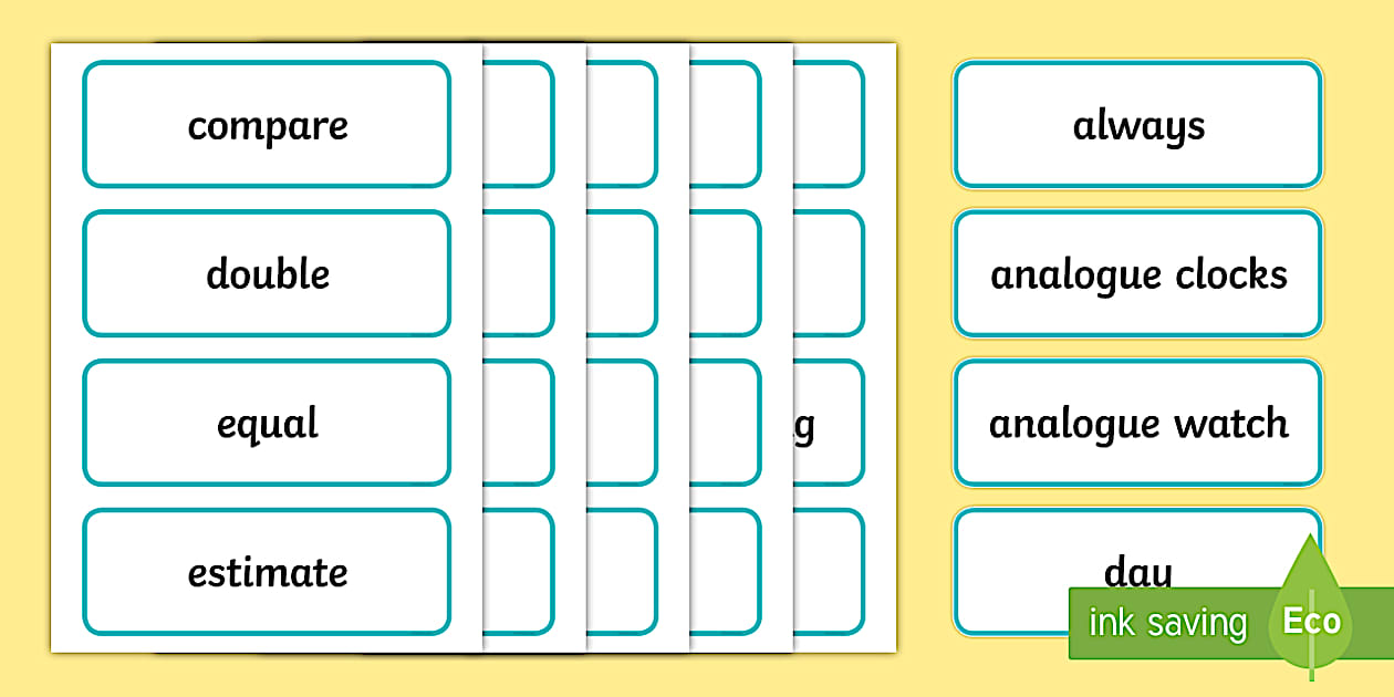 Cursive Year 2 2014 Curriculum Measurement Vocabulary Cards