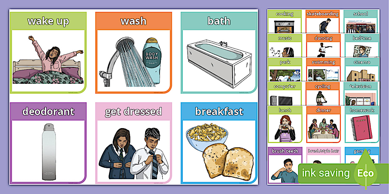 Older Learners: Visual Timetable for Home (teacher made)