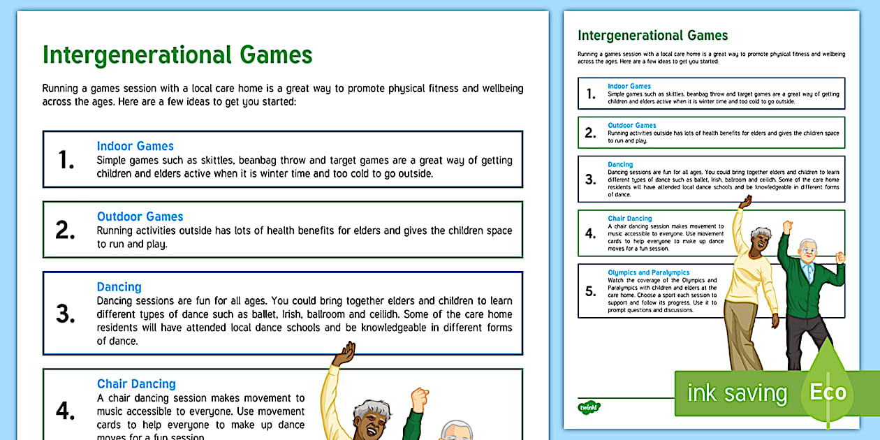 Intergenerational Games Teaching Ideas - Twinkl