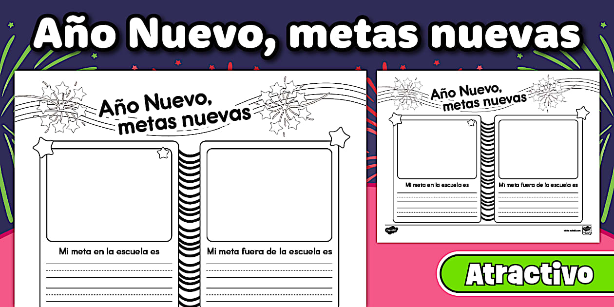 Actividad de Año Nuevo, metas nuevas