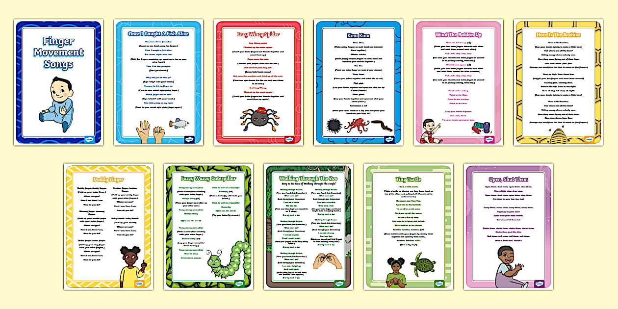 Finger Movement Songs Pack (teacher made) - Twinkl