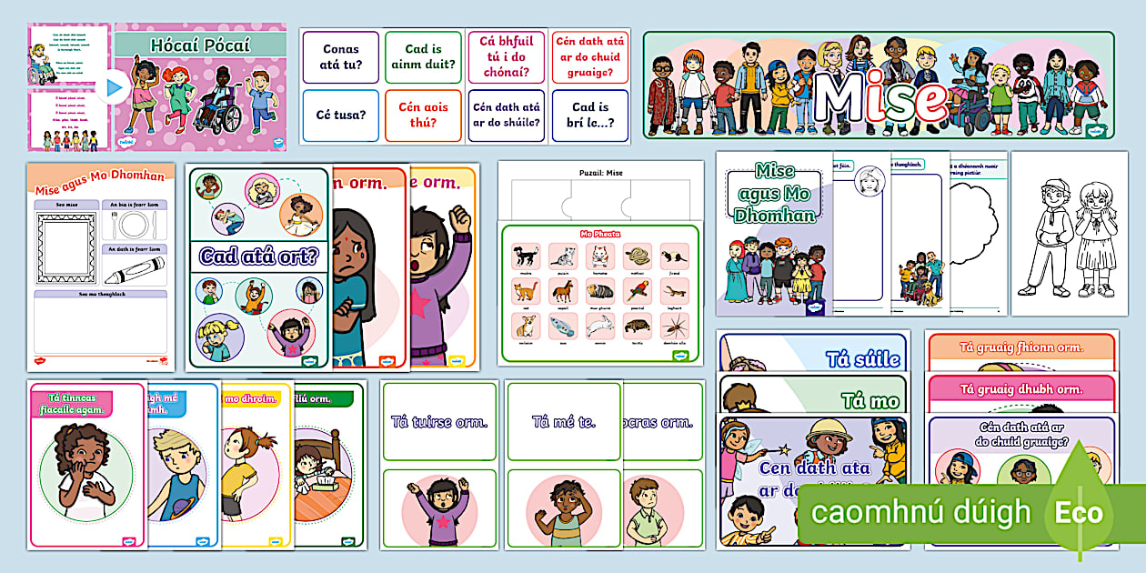 All about Me (Mé Féin) Resource Pack Gaeilge - Twinkl
