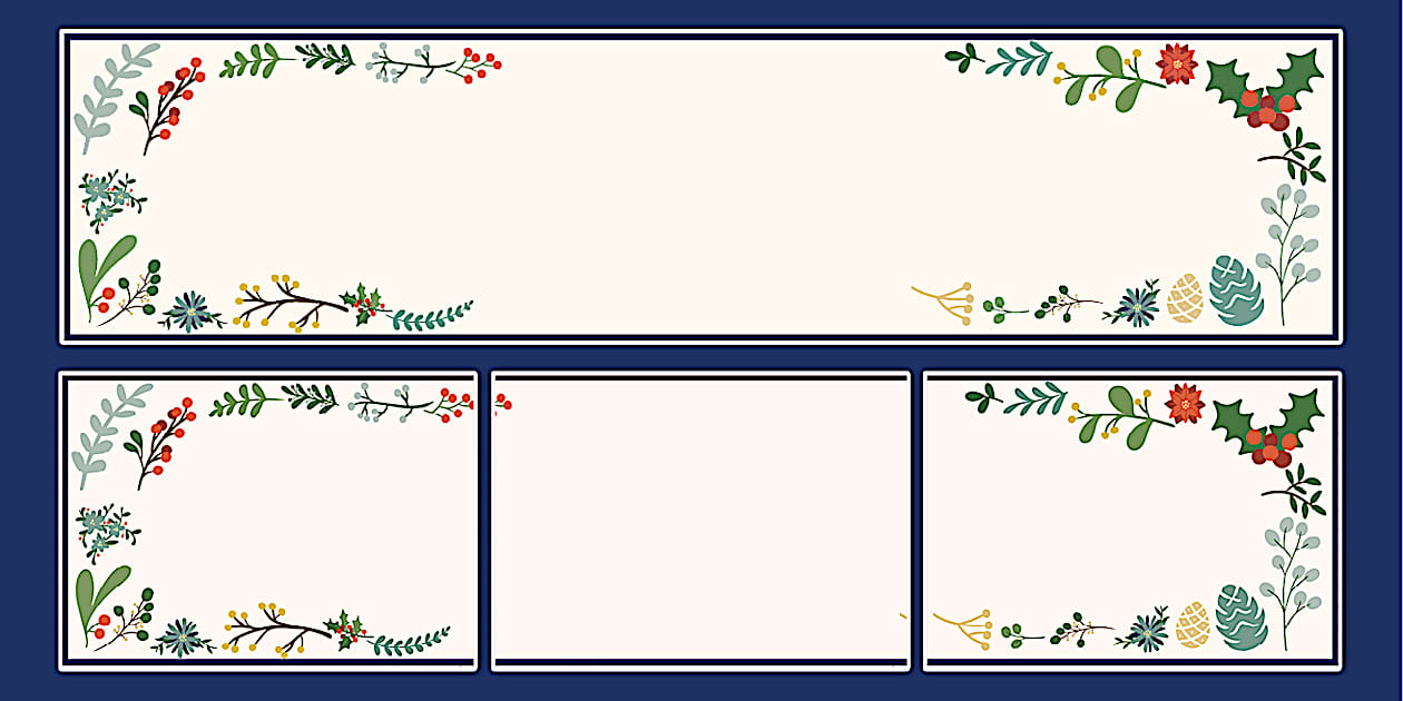 Winter Botanical Themed Editable Banner (Teacher-Made)