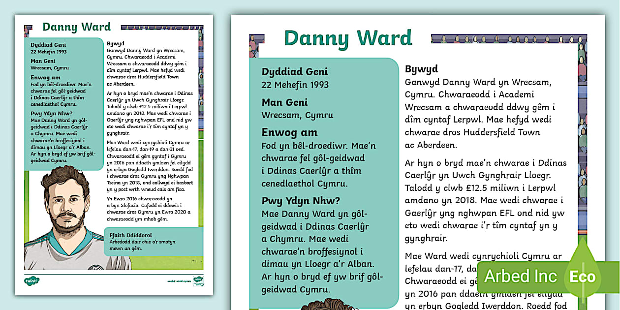 Ffeil Ffeithiau Danny Ward.