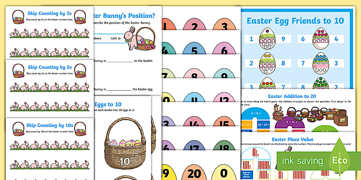 Year 1 Easter Themed Maths Resource Pack - Twinkl