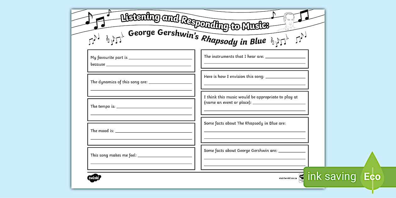 Listening and Responding to Music - Gershwin's 'Rhapsody in Blue'