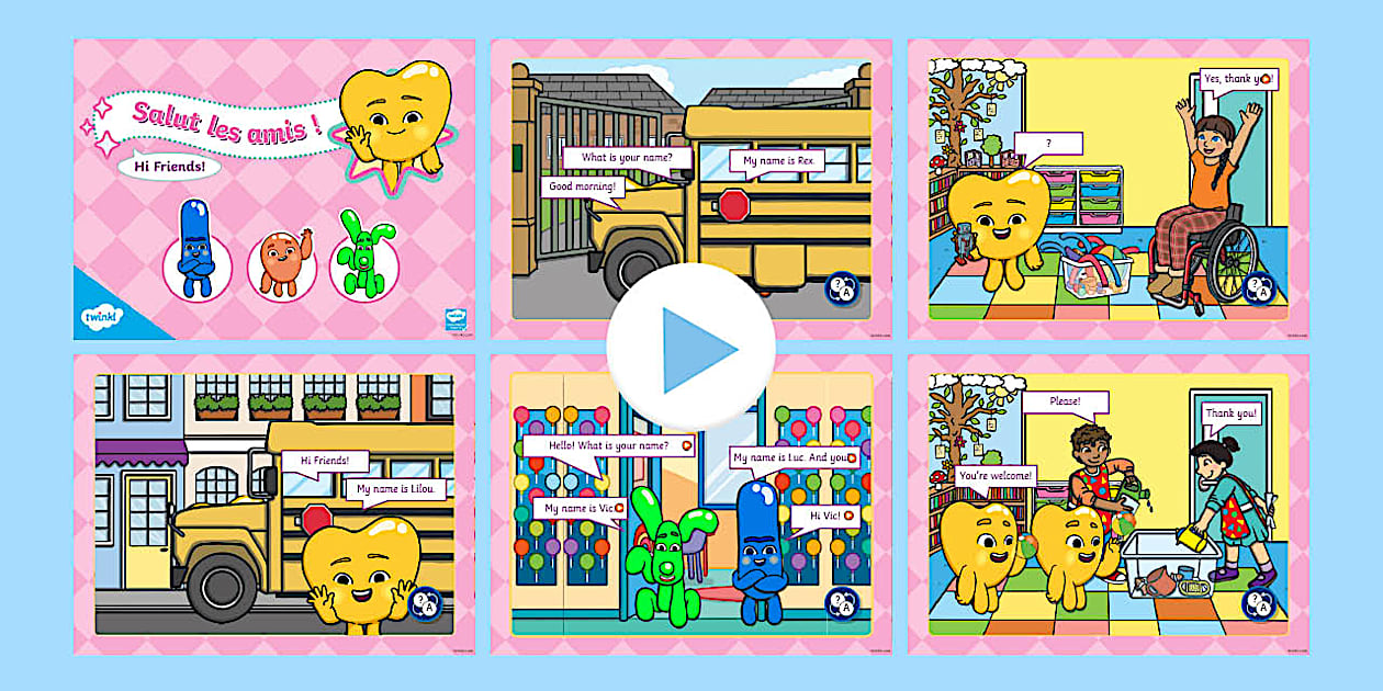 👉 French: Hi Friends! KS1 Story PowerPoint